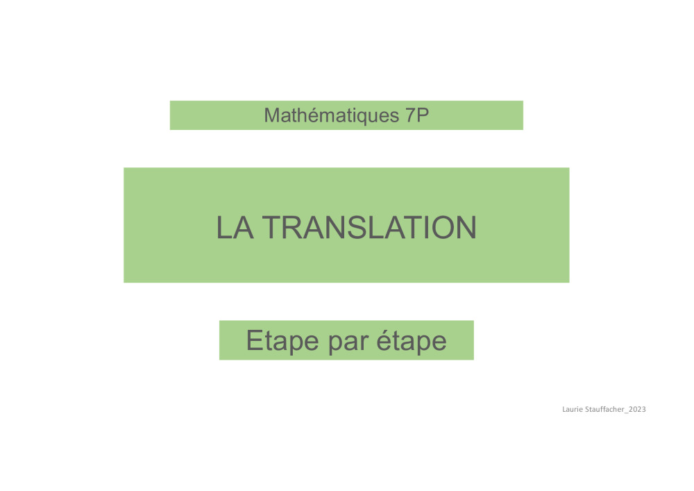 Translation Comment On Fait 7P BDRP Translation Comment On Fait 7P BDRP