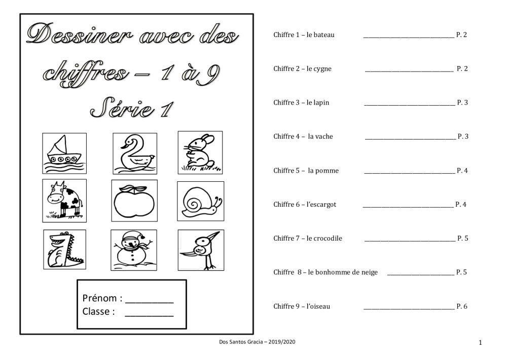 apprendre à dessiner avec les chiffres