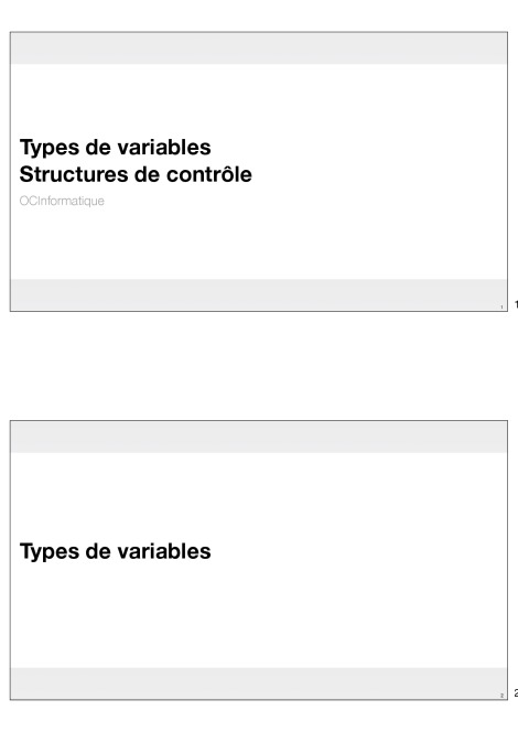 Types de variables et structures de contrôles | BDRP